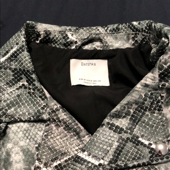 Bershka | Jackets & Coats | Snake Skin Leather Jacket | Poshmark